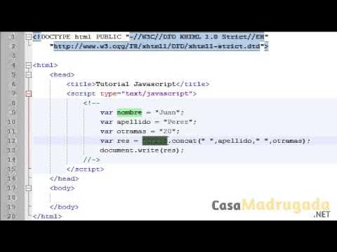 Tutorial Javascript - 42 - Unir y Cortar Cadenas - YouTube