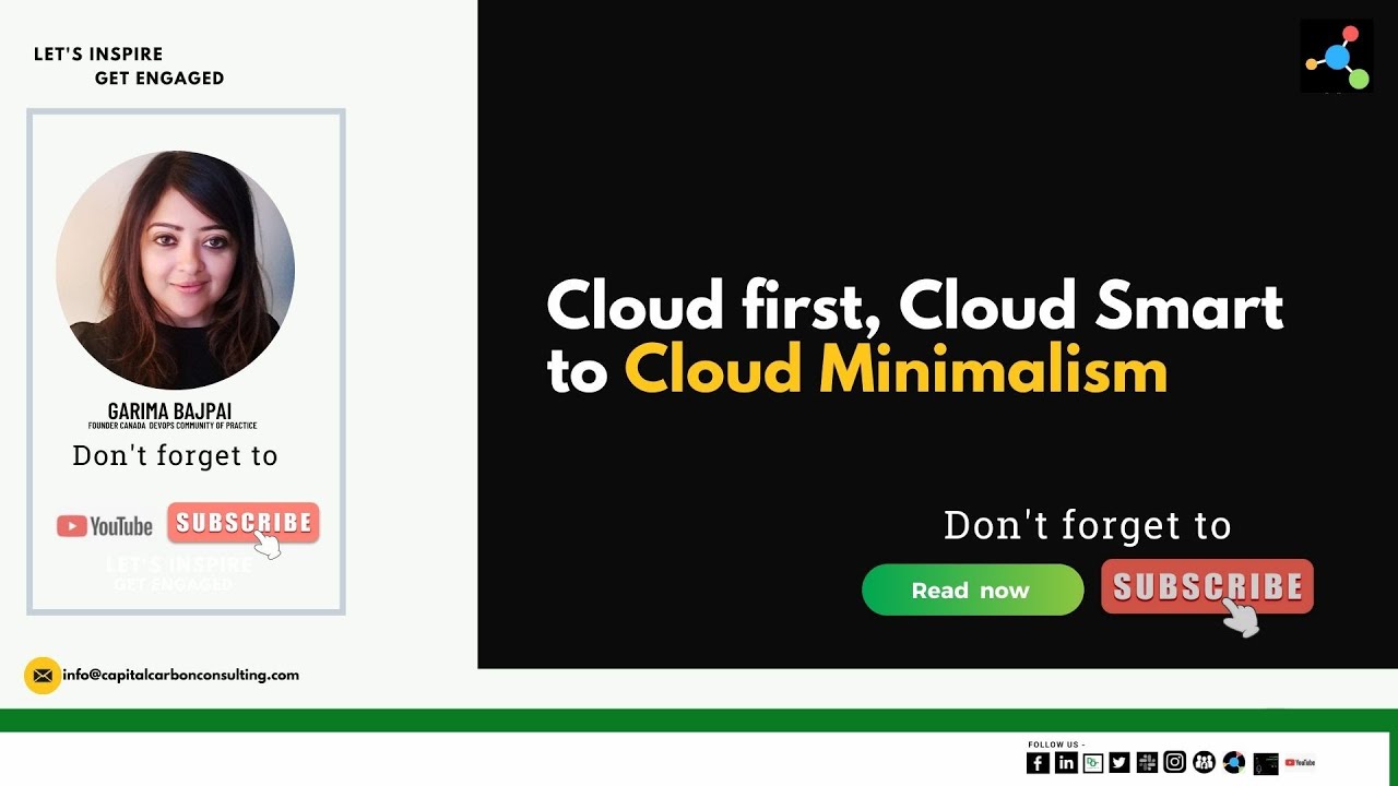 Cloud-first, Cloud-smart to Cloud-minimalism - Strategic shift - YouTube