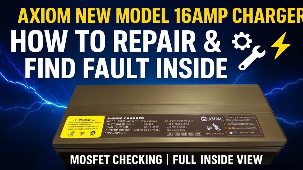 How to Repair Axiom New Model 16Amp Charger | Step-by-Step Fault ...