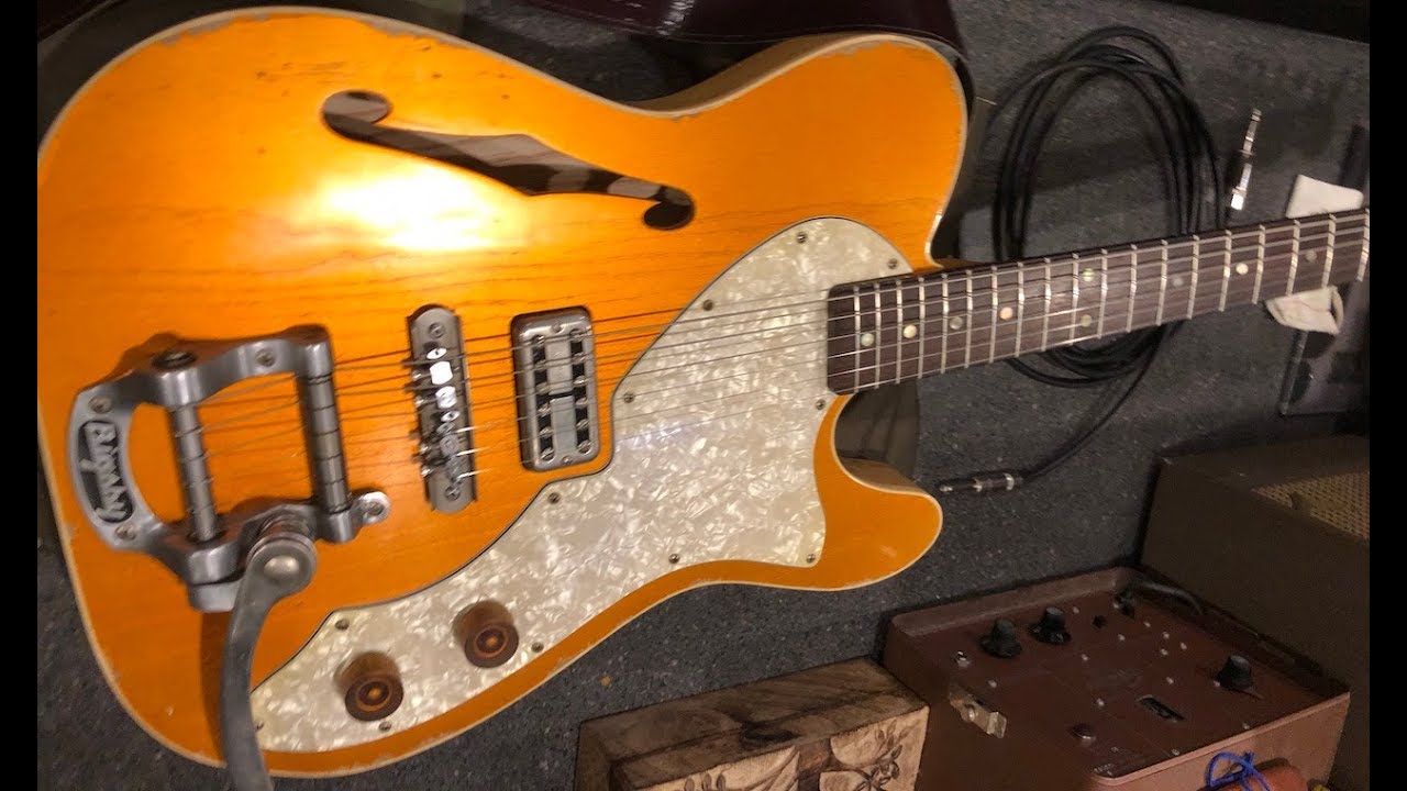 Nichols Thinline Esquire Through Longbeard Tritone - YouTube