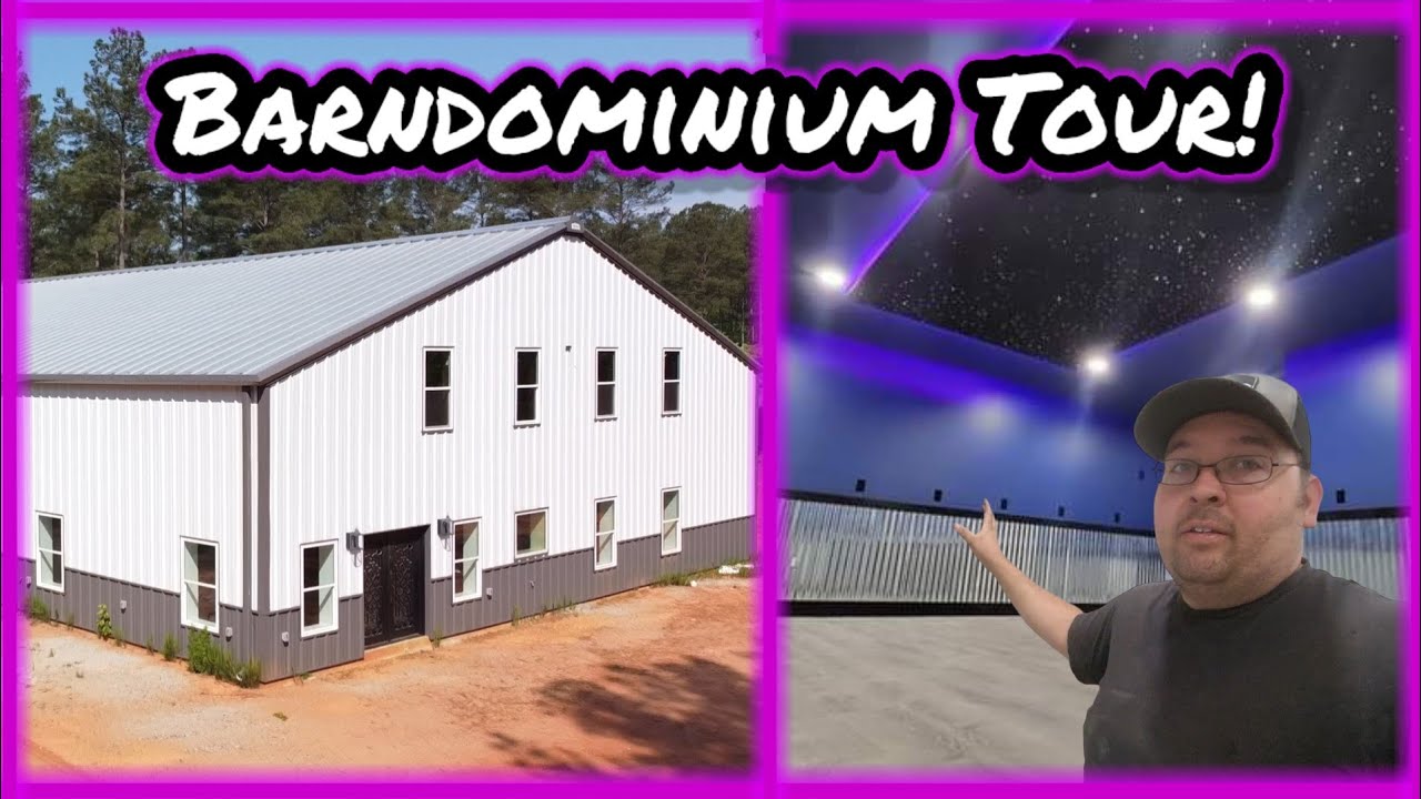 Barndominium Tour with Awesome Home Arcade Gameroom Bar!!! - YouTube