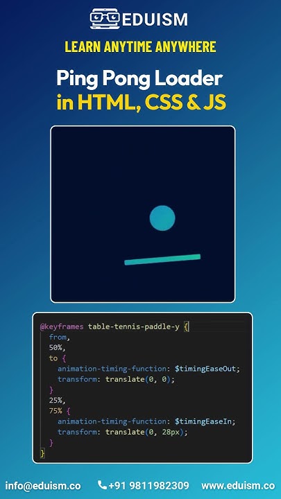 Ping Pong Loader In Html Css And Js Coding Css Html Javascript Js Programming