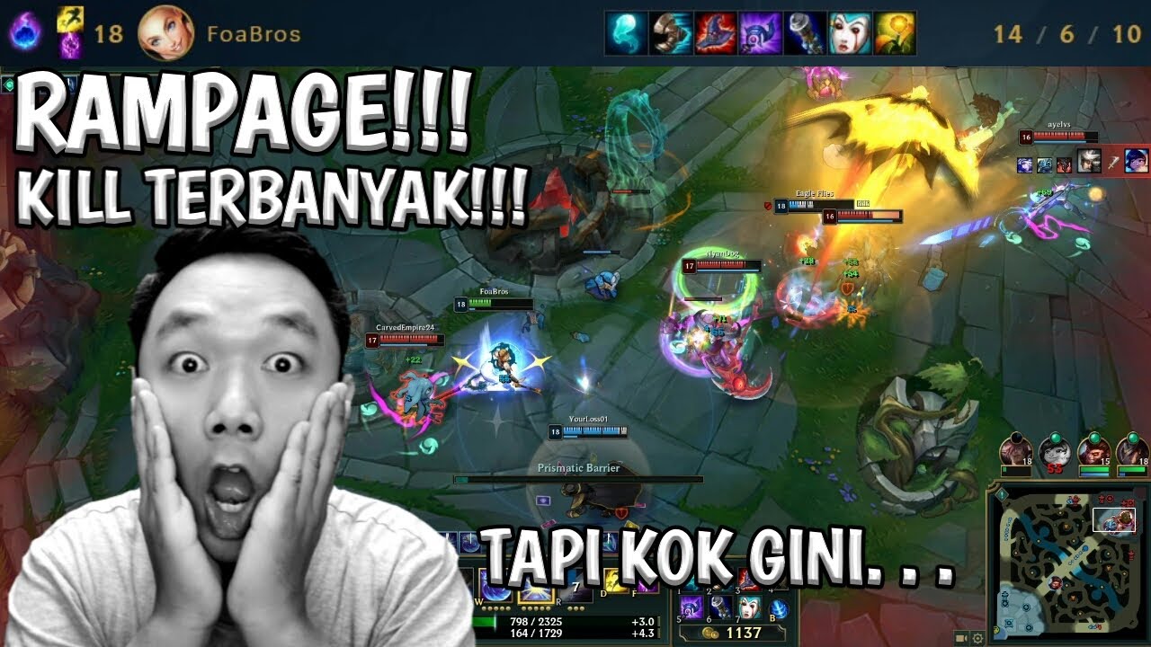 RAMPAGE!!!! KILL 14 TAPI. . . | LEAGUE OF LEGENDS - YouTube