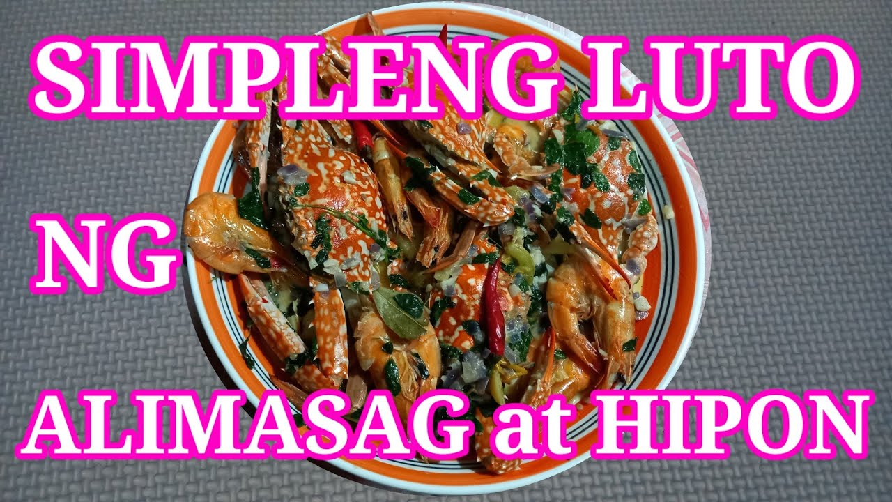Simpleng luto ng alimasag at hipon with malunggay - YouTube