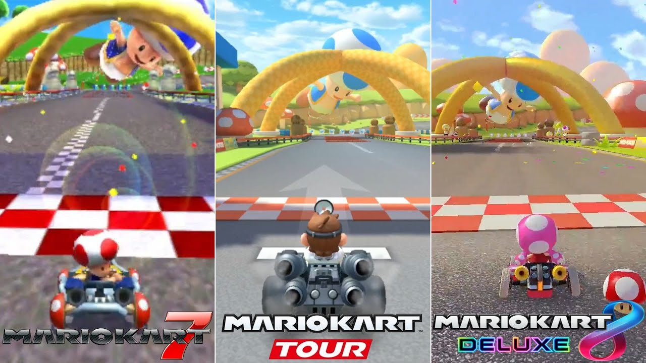 Evolution Of 3DS Toad Circuit Course In Mario Kart Games [2011-2022 ...