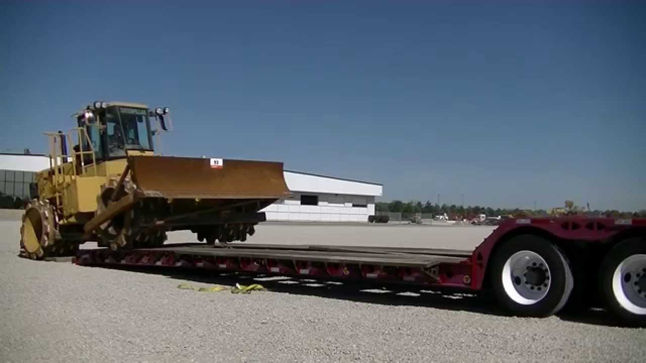 10 9 2014 Loading Caterpillar 815F Compactor Morris Illinois - YouTube