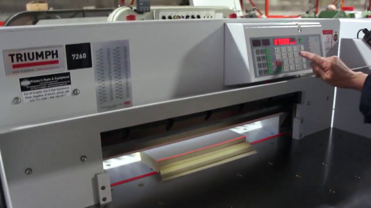 Buy 2015 Triumph 7260 Cutters/Guillotines Machine - YouTube