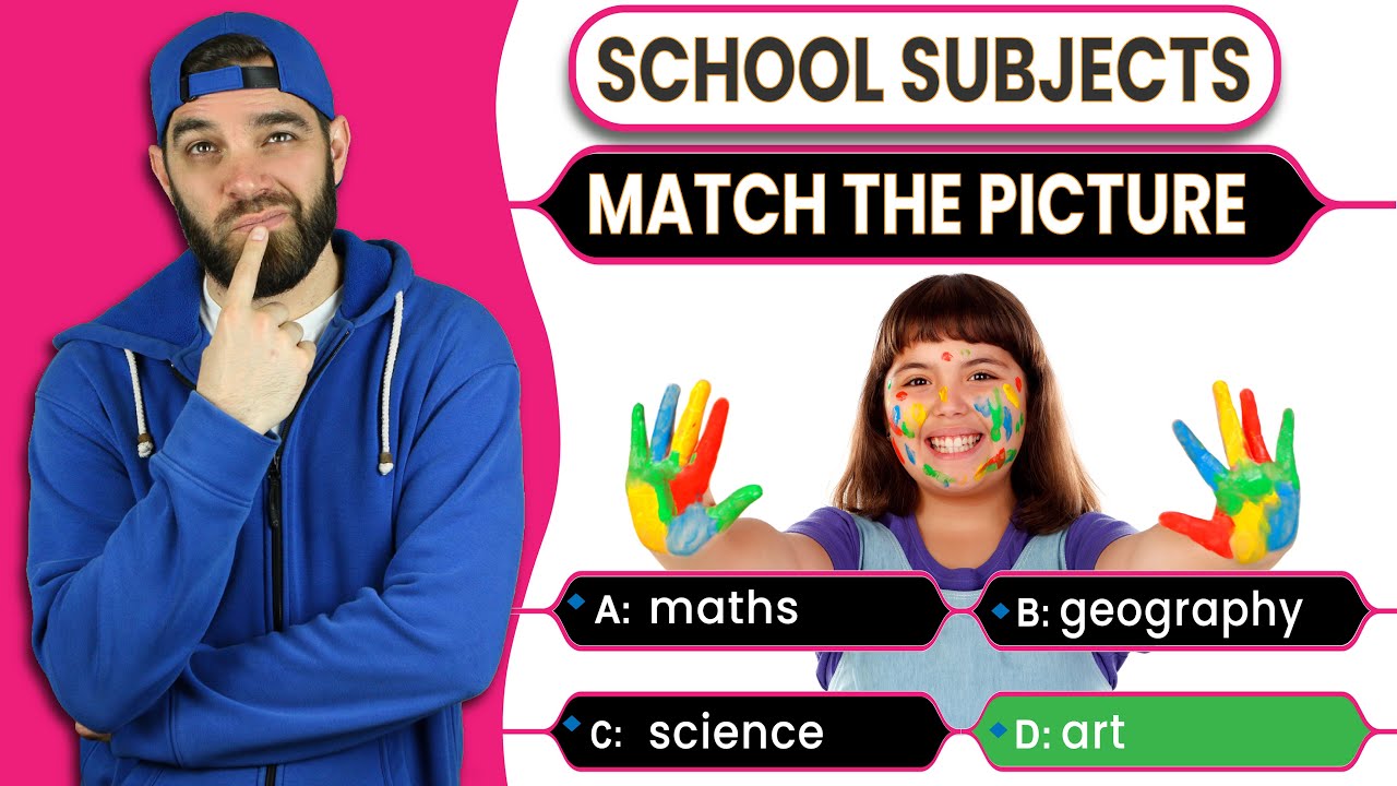 School Subject English GAME | Easy ESL Quiz for Kids | English ...