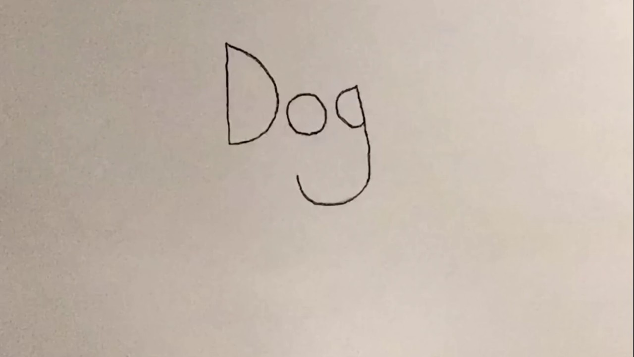 How To Turn The Word Dog Into A Cartoon - YouTube