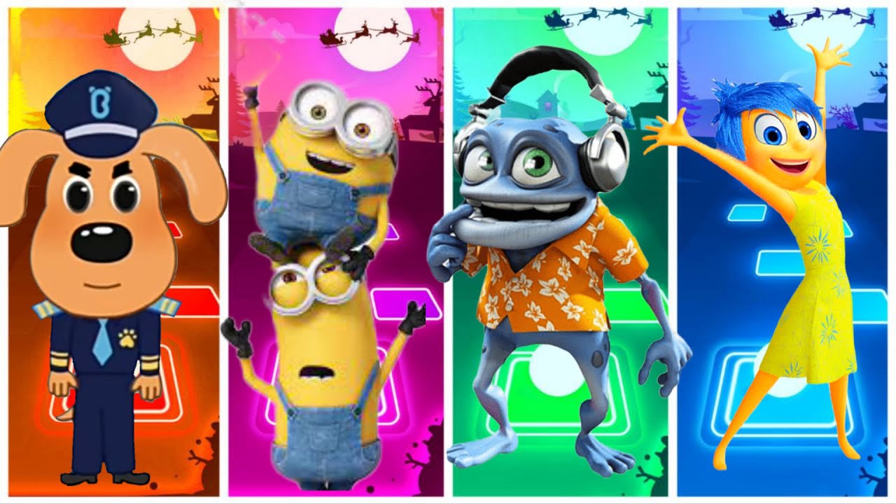 SHERIFF LABRADOR-MINIONS-CRAZY FROG-INSIDE OUT JOY-🎶 Tiles Hop EDM Rush ...