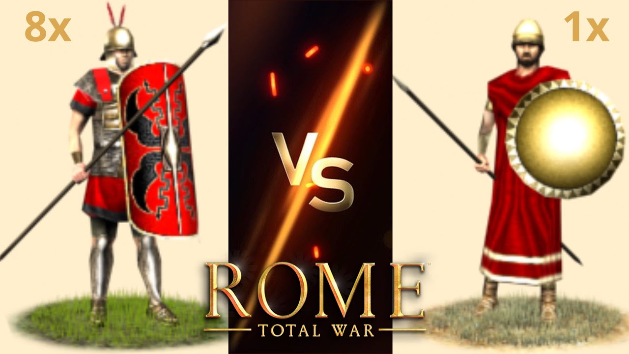 Can 8 Triarii Beat 1 Spartan Hoplite in Rome: Total War? - YouTube
