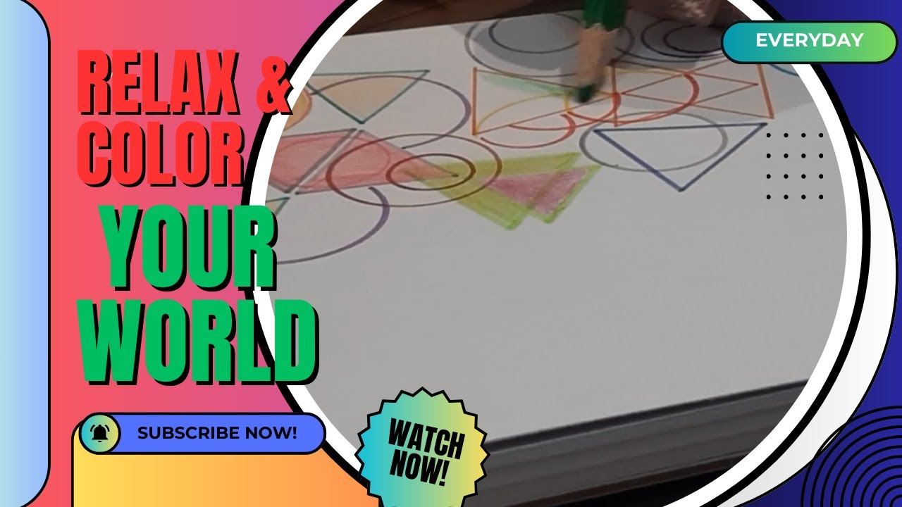 Relaxing Hand-Drawn Art - 55 | Watch the Colors Come to Life - YouTube