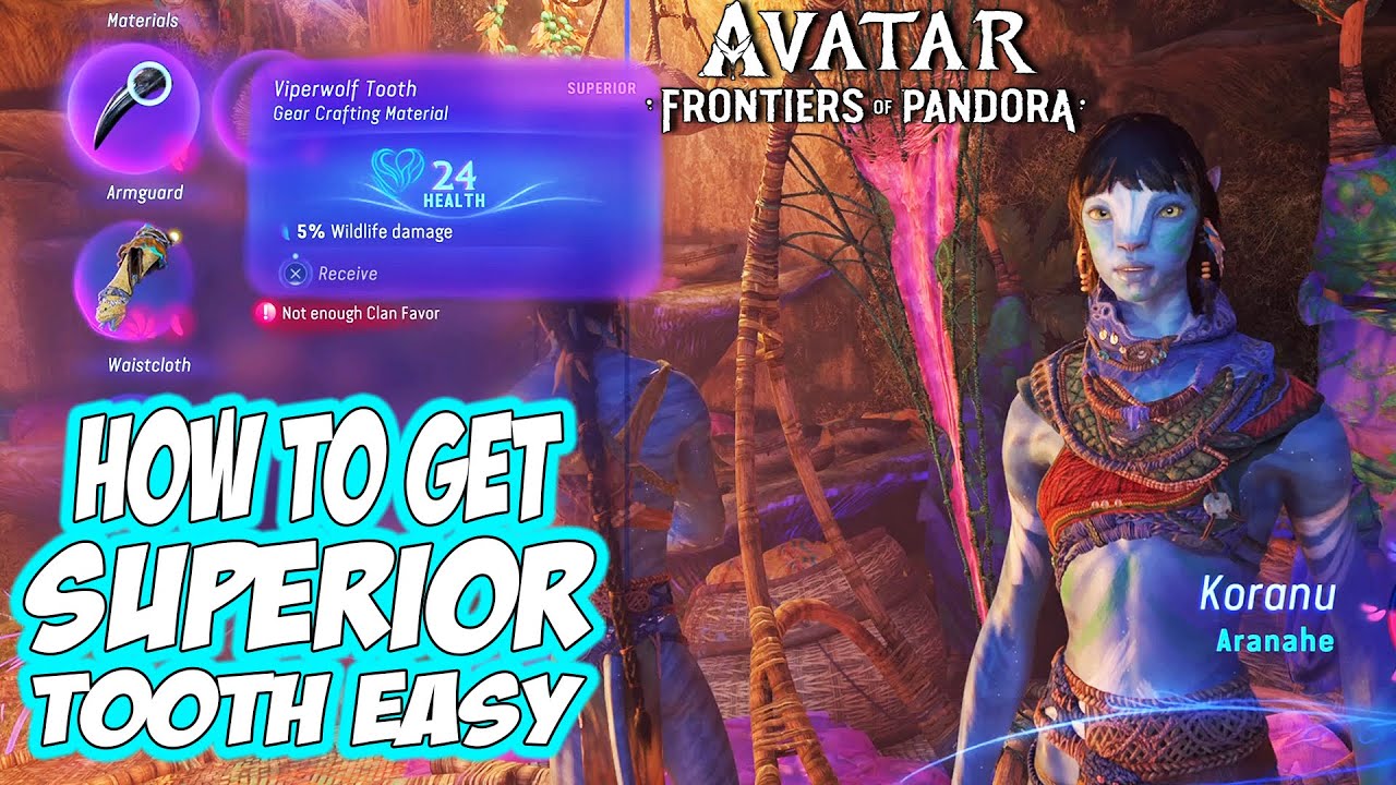 Avatar : Frontiers of Pandora - How to Get SUPERIOR TOOTH Easy - YouTube
