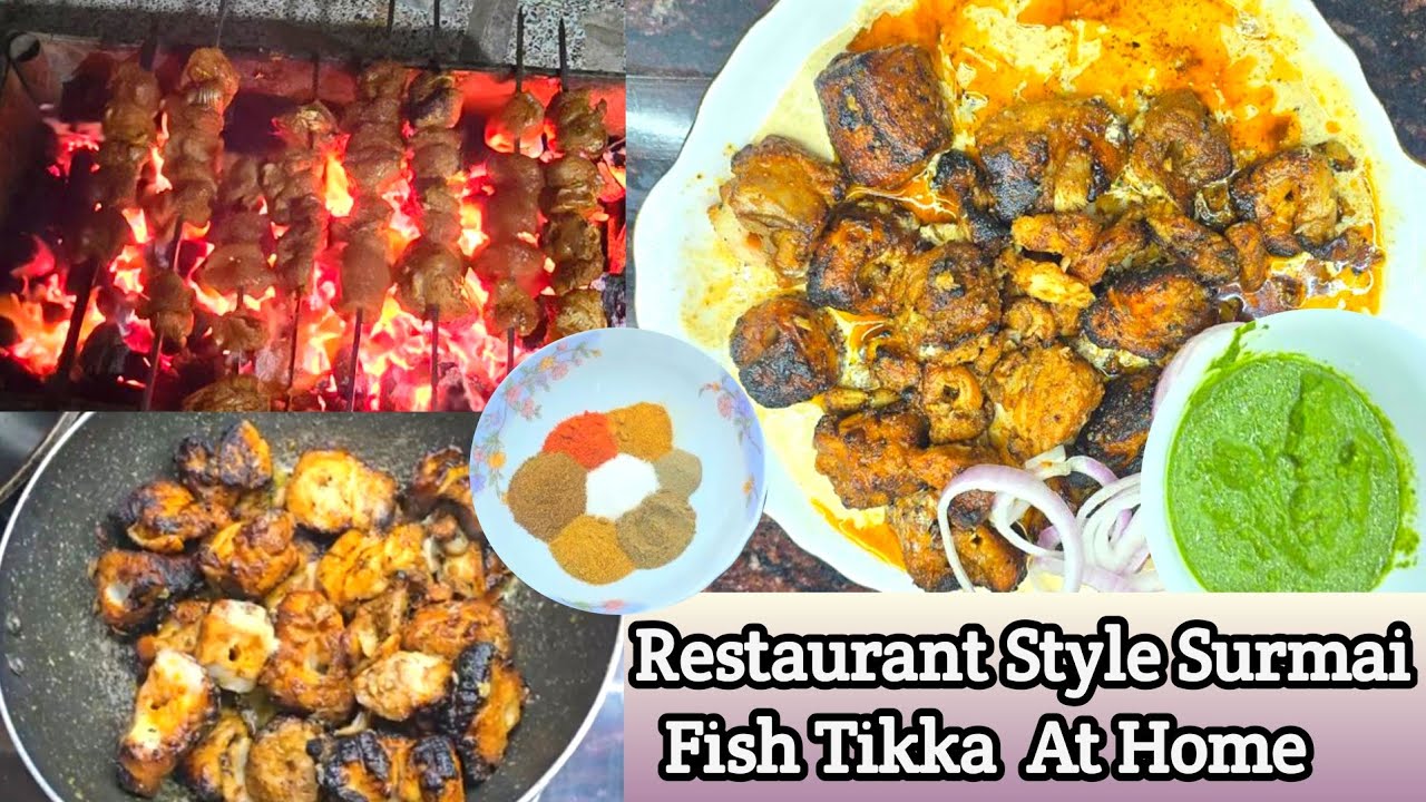 Delicious Fish Tikka At Home 😋||Spicy Fish Tikka Recipe||Surmai Fish ...