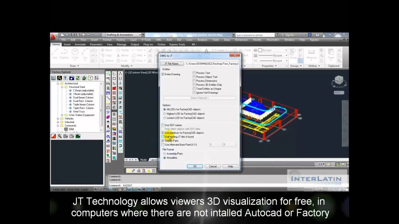 Demo FactoryCAD/FLOW V2013 - YouTube