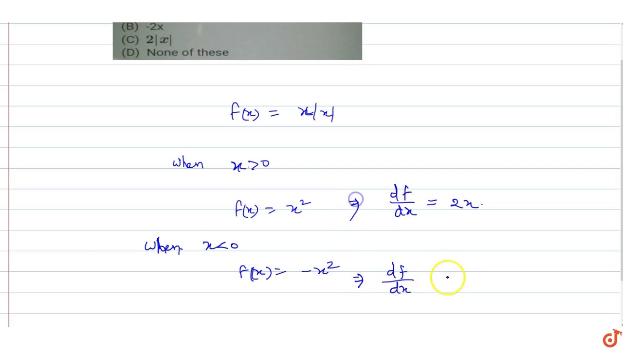 The Differential Coefficient Of x x Is YouTube the-differential-coefficient-of-x-x-is-youtube