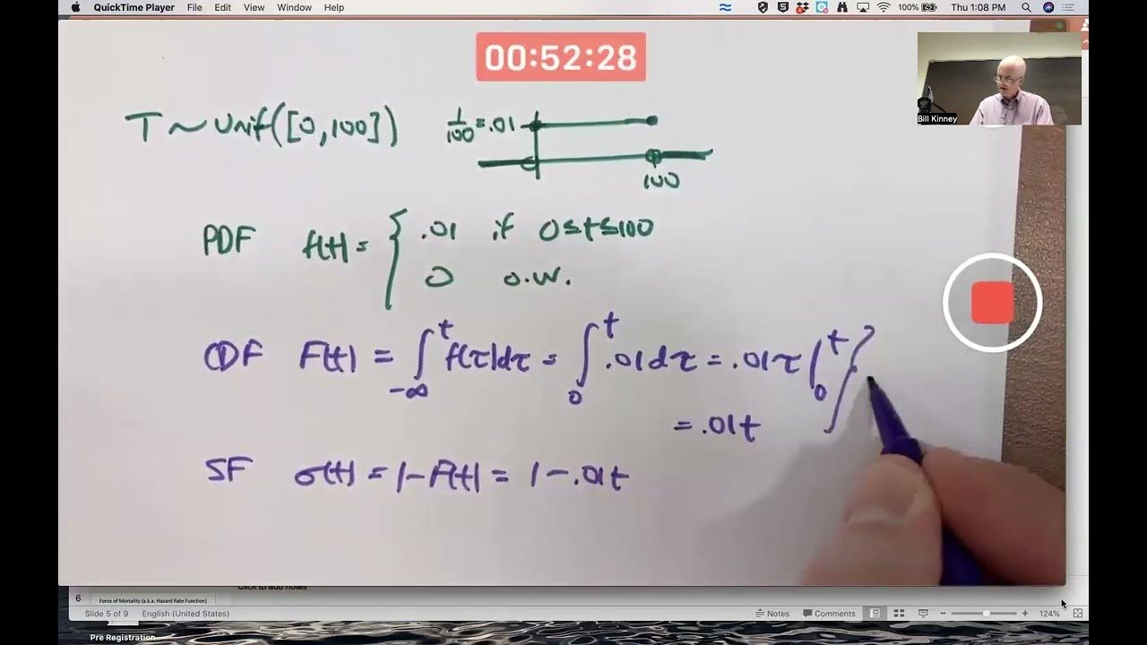 Survival Models: Survival Function, Force of Mortality, Darth Vader Rule for Probability - YouTube