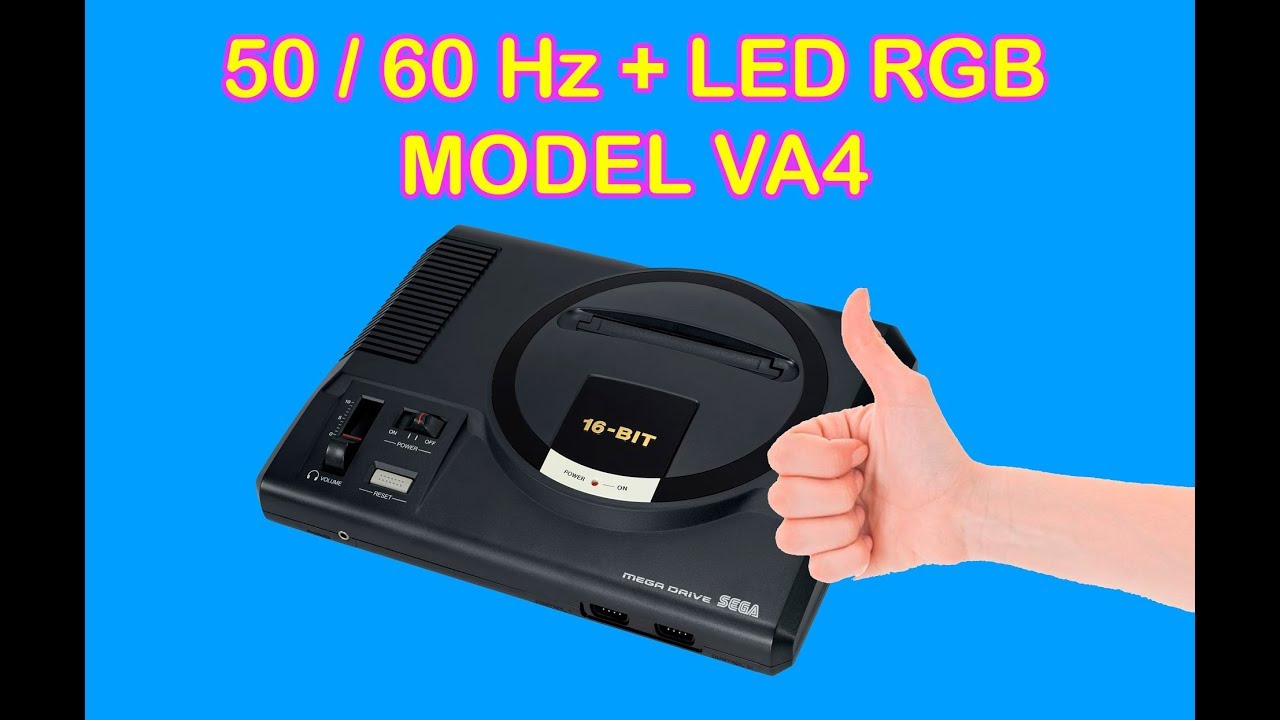 MEGADRIVE VA4 50/60Hz + REGION MOD + LED - YouTube