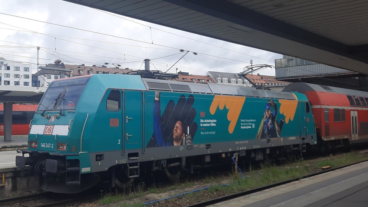 146 247-2 am RE2 in München Hbf am 20.4.2024 - YouTube