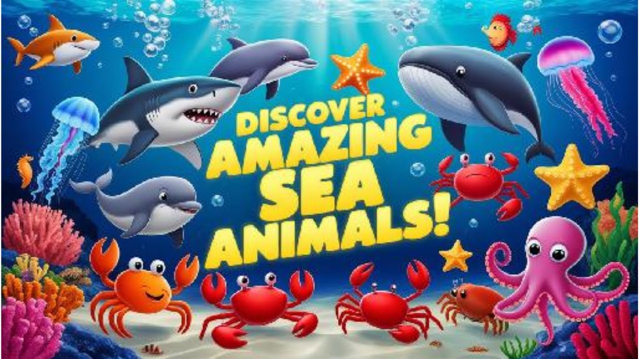 Learn Sea Animal Names 🌊 | Fun Vocabulary for Kids | Educational Ocean ...