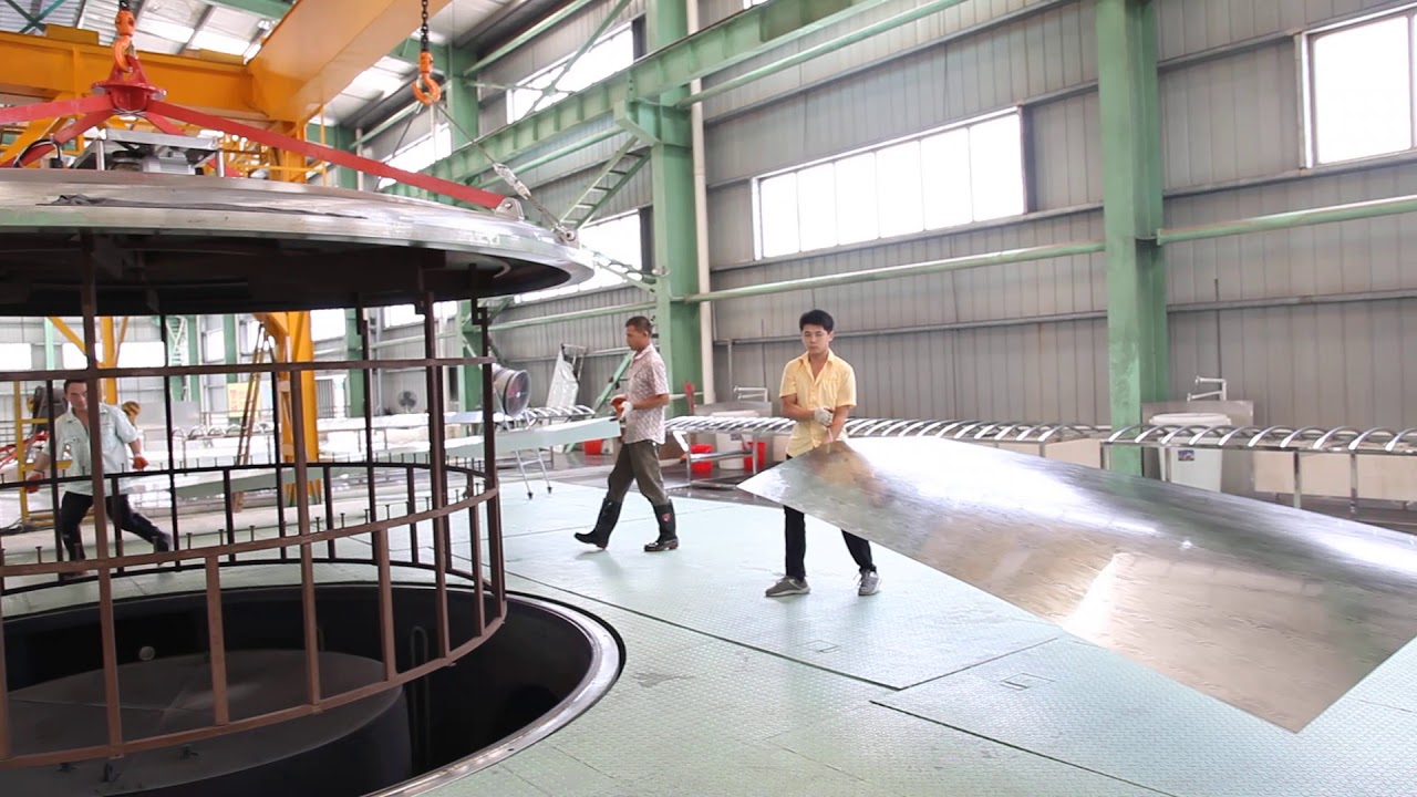 pvd coating machine for the stainless steel sheet - YouTube