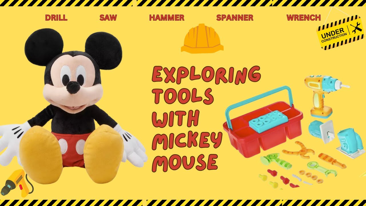 Mickey's Tool Play Set Unboxing Adventure! | Learn and Play with Mickey ...