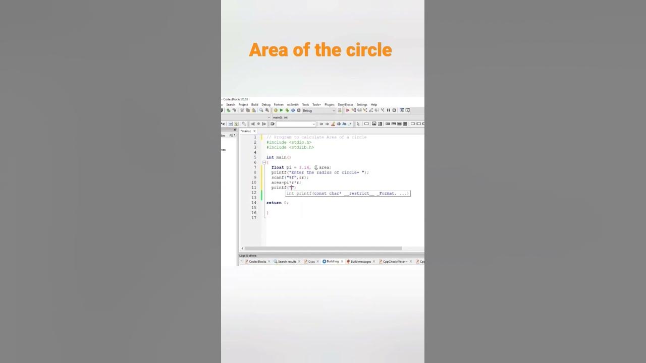C Program To Calculate Area Of Circle Circle Program In C Language c-program-to-calculate-area-of-circle-circle-program-in-c-language
