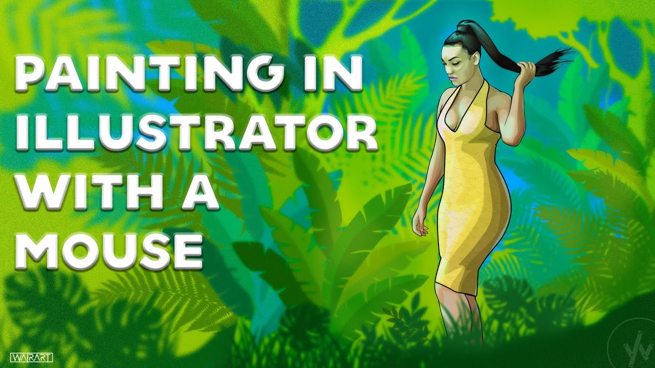 Painting in Illustrator & Photoshop with a mouse - YouTube