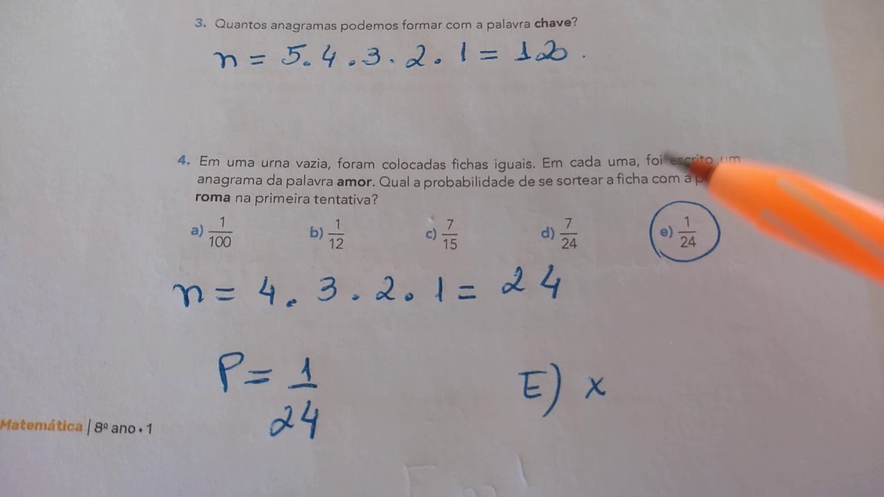 8 ano parte 1 exercícios sobre anagramas - YouTube