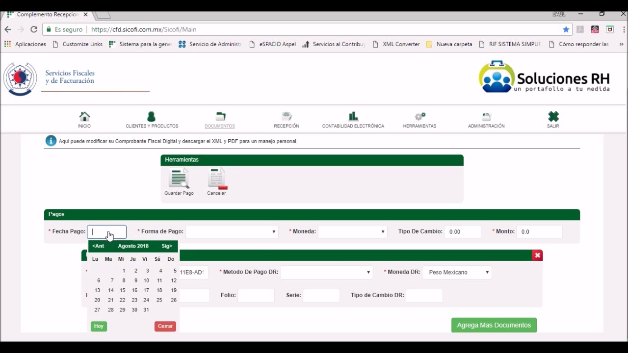 CFDI con Complemento de Pago: “Un solo pago recibido para liquidar ...
