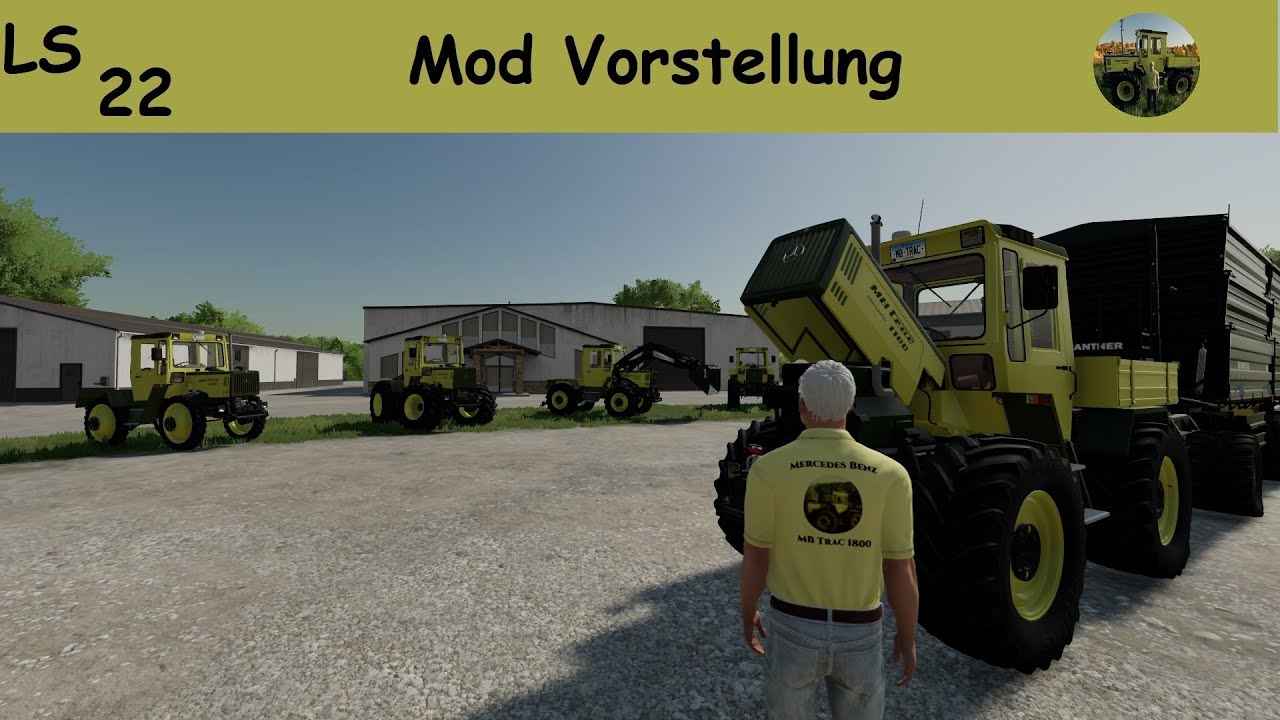 LS22 Mod Vorstellung MB Trac 1000 1100 mit Ladefläche - YouTube