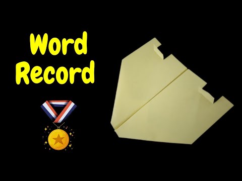 New WORD RECORD Paper Airplane! How to Make the BEST Paper Airplane ...
