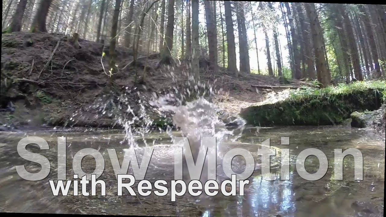 Slow Motion with Respeedr "A stone falling into water" - YouTube