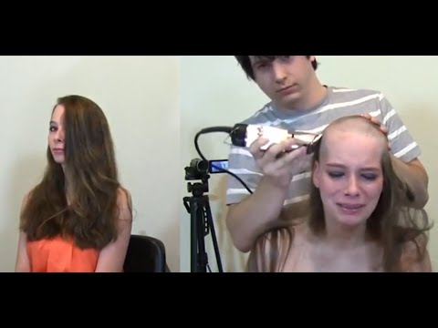 Extreme Long to bald Headshave Forced Haircut  | Women Headshave | Women Long to Short