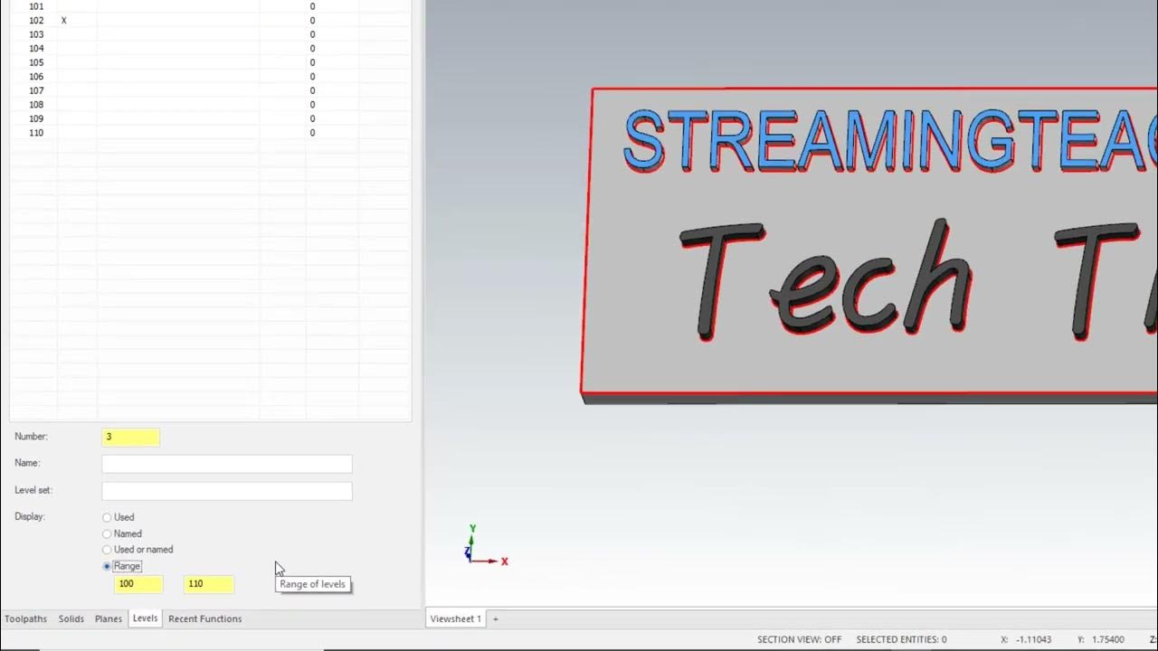 Display Levels Settings in Mastercam | Mastercam Levels Manager | Mastercam Tech Tip #mastercam ...