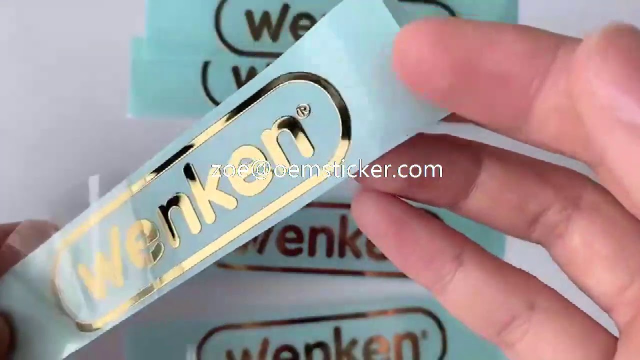 24K gold high quality chrome glossy nickel metal sticker - YouTube