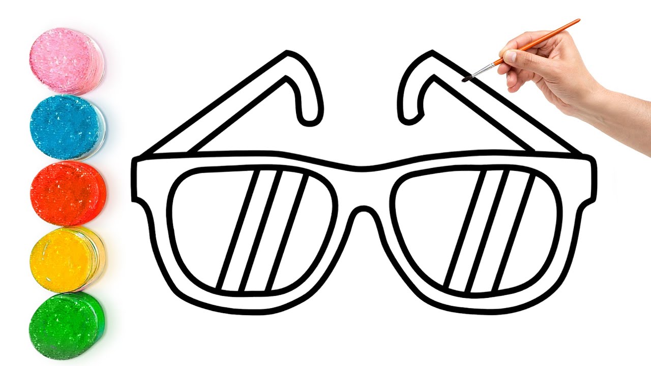 How to Draw Sunglasses | Easy Step-by-Step Drawing for Kids - YouTube
