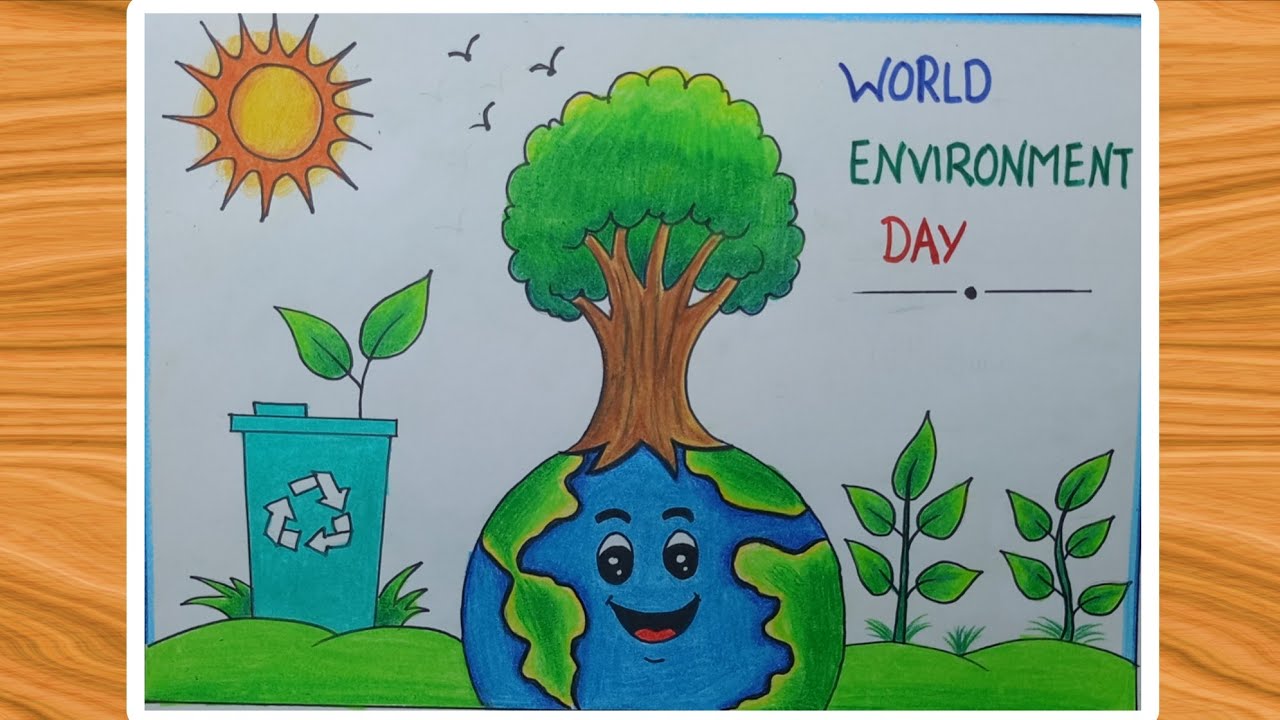 Environment day drawing | World Environment day poster drawing | Save ...