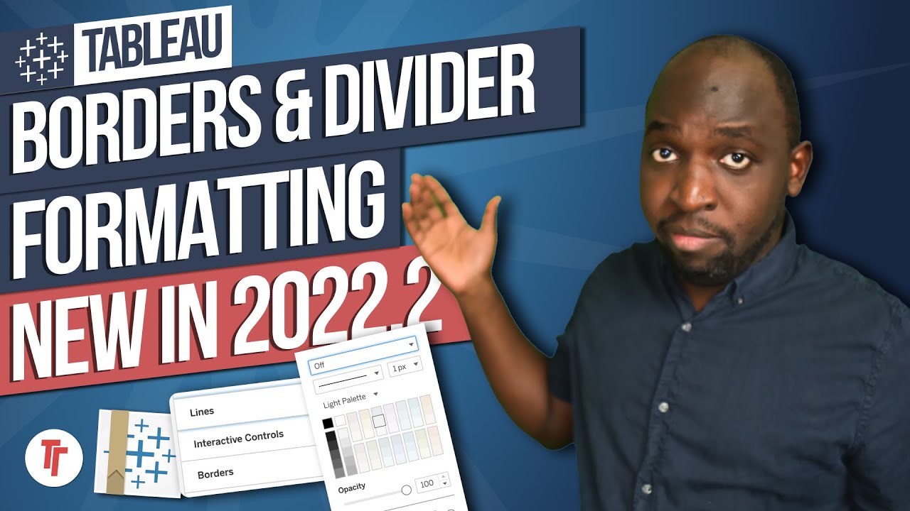 Web formatting for borders and dividers - New in Tableau 2022.2 - YouTube