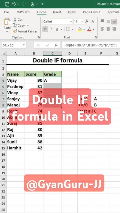 Double IF formula in Excel. #shorts #shortsfeed #shortsvideo #shortsviral #exceltutorial # ...