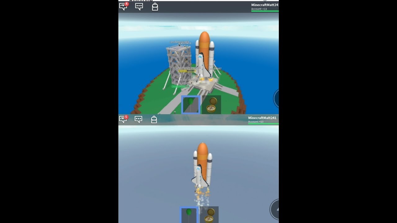 Roblox Natural disasters the rocket launch - YouTube