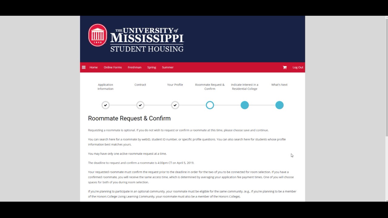 STUDENT HOUSING APPLICATION PART 1 INSTRUCTIONS FOR INCOMING FRESHMEN ...