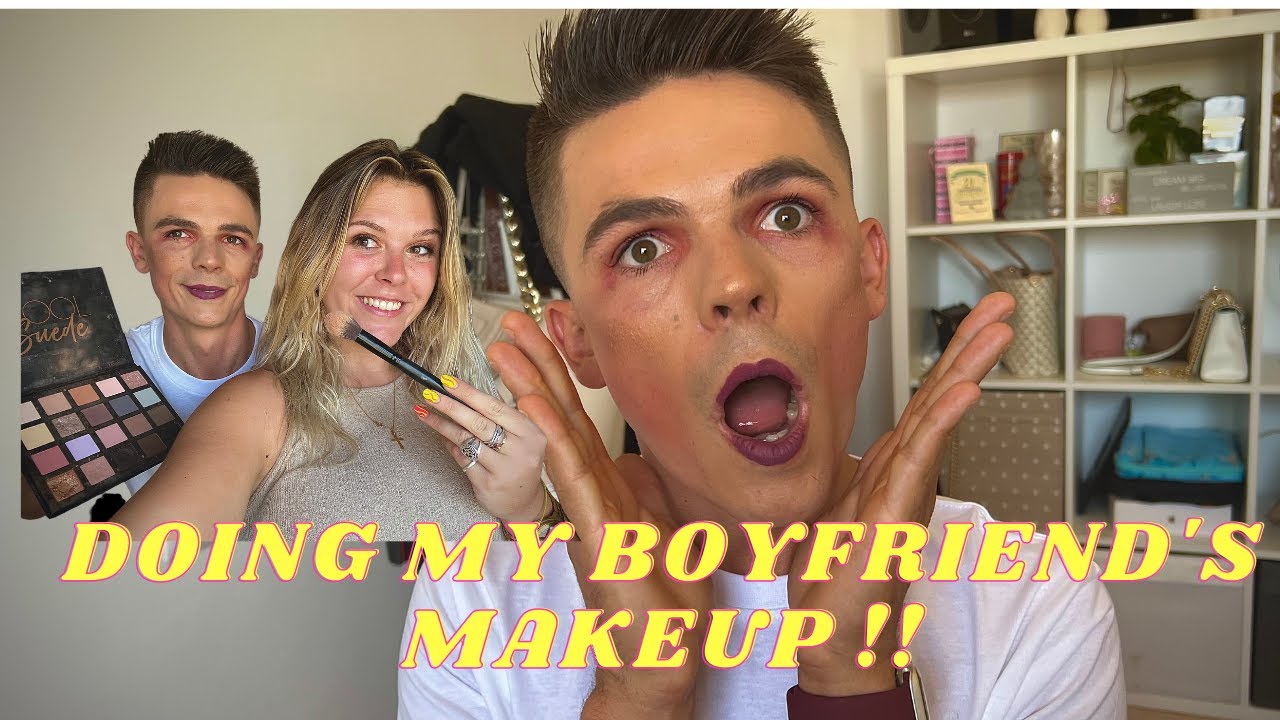 DOING MY BOYFRIEND'S MAKEUP !! - YouTube