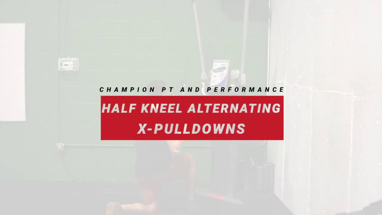 1/2 Kneel Alternating X Pulldown - YouTube