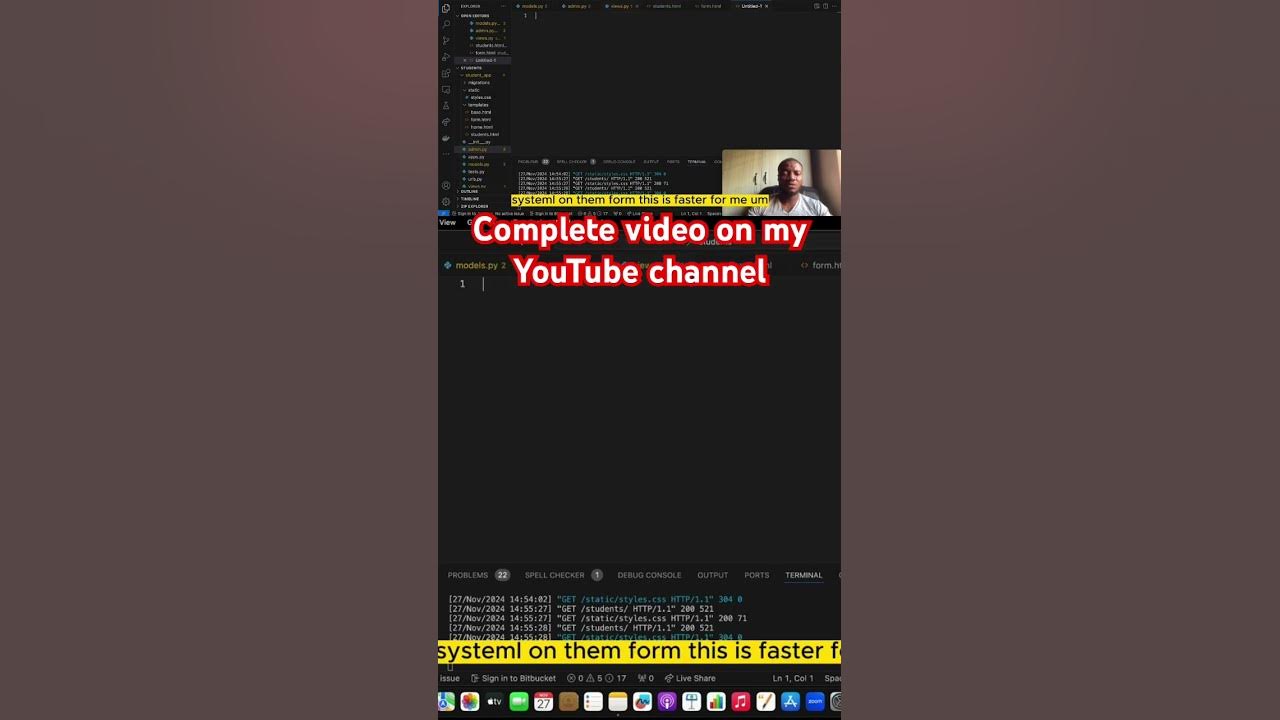 Add To Db In Django Pythonanddjangofullstackwebdeveloper Djangoforbeginners Djangotutorial