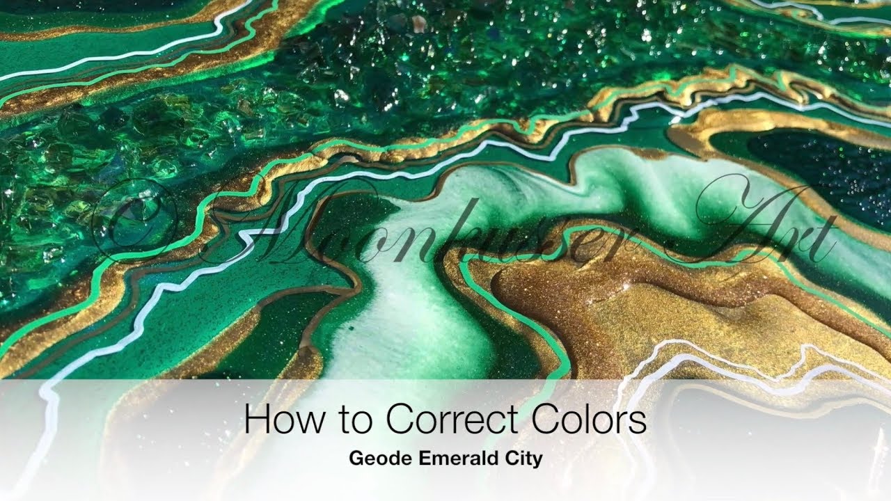 How to Correct Colors on a Resin Geode - Geode Emerald City - YouTube