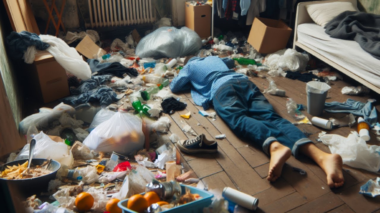 😲The Handsome Boy's Room Is Incredibly Dirty And Messy, Help Him Clean ...