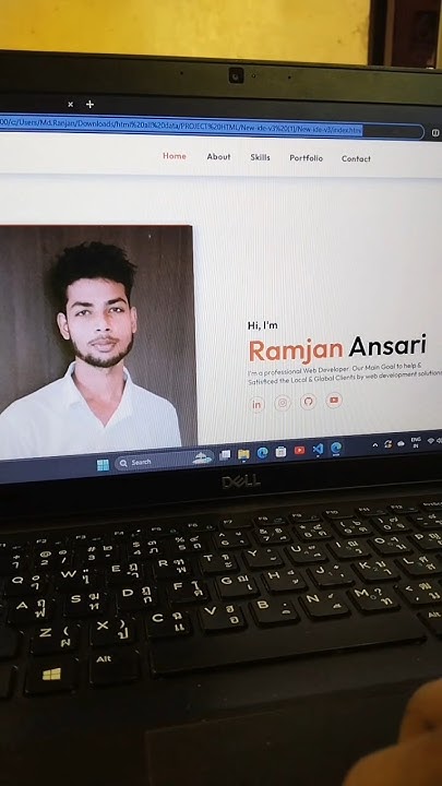 Portfolio Website Using Html Css And Javascript Codding Website Html Css Youtube