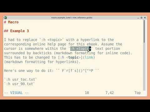 Vim Macro: example 3 - YouTube