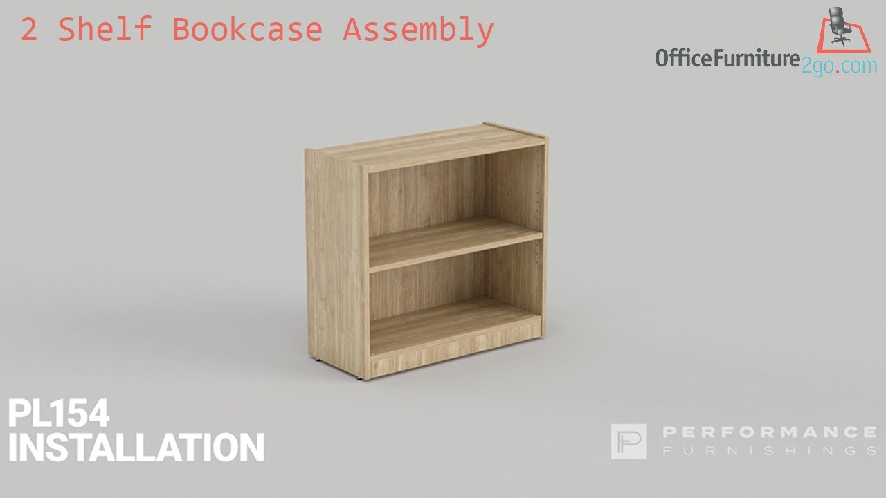 Easy Assembly Guide for PL Series 2 Shelf Bookcase - YouTube